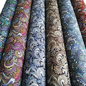 Nother 6 PCS Fat Quarters Fabric Bundles 18 inchx22 inch Cotton Quilting Fabric for Sewing Mask,Paisley Pattern