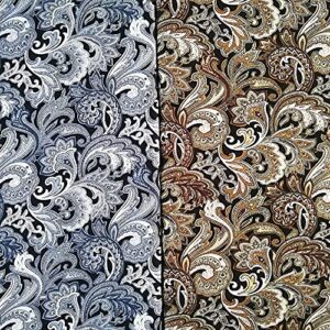 Nother 6 PCS Fat Quarters Fabric Bundles 18 inchx22 inch Cotton Quilting Fabric for Sewing Mask,Paisley Pattern