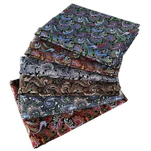 Nother 6 PCS Fat Quarters Fabric Bundles 18 inchx22 inch Cotton Quilting Fabric for Sewing Mask,Paisley Pattern