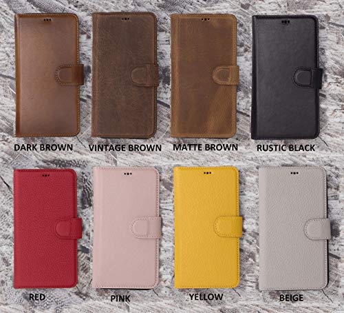 Custom compatible with iPhone 12 Pro Wallet Case Magnetic Detachable, Genuine Leather, 12, 12 Pro, 12 Pro MAX, 12 Mini, compatible with iPhone 11, 11 Pro, 11 Pro MAX, Handmade Genuine Leather