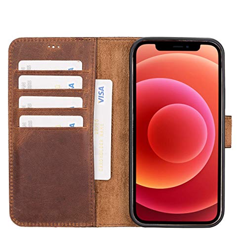 Custom compatible with iPhone 12 Pro Wallet Case Magnetic Detachable, Genuine Leather, 12, 12 Pro, 12 Pro MAX, 12 Mini, compatible with iPhone 11, 11 Pro, 11 Pro MAX, Handmade Genuine Leather