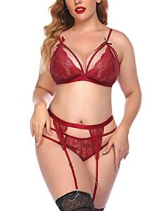 avidlove women lingerie set plus size with garter belts sexy bra and panty underwear lingerie sets