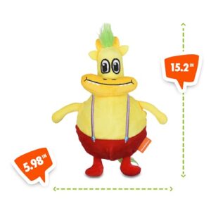 Nickelodeon for Pets Spongebob Squarepants Plankton Figure Plush Dog Toy - 6 Inch Small Dog Toy for Spongebob Fans - Plankton Squeaky Dog Toy for All Dogs Made from Soft Plush Fabric (FF14785)