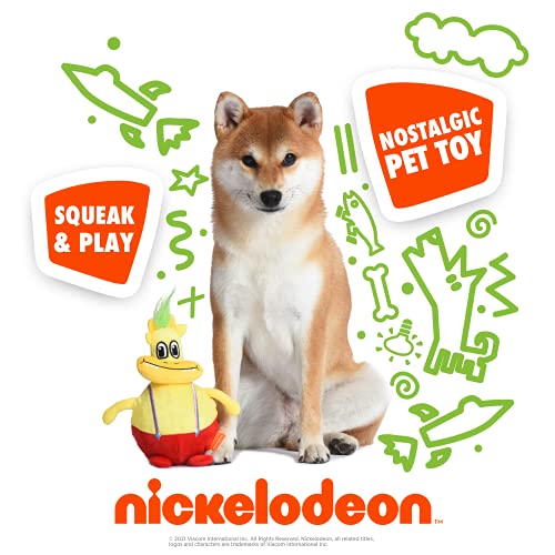 Nickelodeon for Pets Spongebob Squarepants Plankton Figure Plush Dog Toy - 6 Inch Small Dog Toy for Spongebob Fans - Plankton Squeaky Dog Toy for All Dogs Made from Soft Plush Fabric (FF14785)