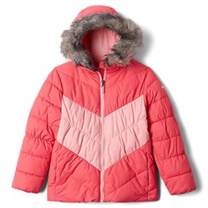 Columbia Youth Girls Arctic Blast Jacket, Bright Geranium/Pink Orchid, Large