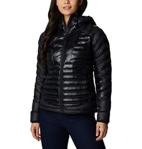 columbia women's labyrinth loop hooded jacket, black, medium