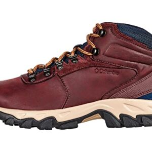 Columbia Men's Newton Ridge Plus II Waterproof Hiking Shoe, Madder Brown/Collegiate Navy, 9.5