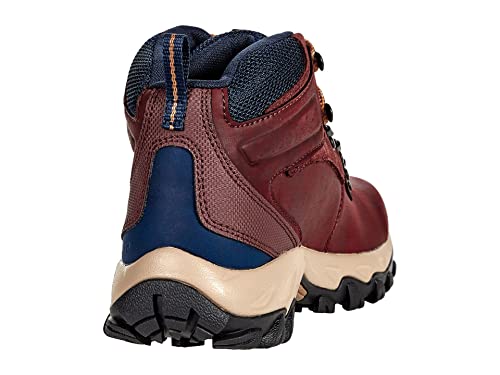 Columbia Men's Newton Ridge Plus II Waterproof Hiking Shoe, Madder Brown/Collegiate Navy, 9.5