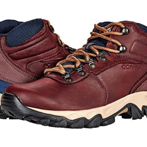 Columbia Men's Newton Ridge Plus II Waterproof Hiking Shoe, Madder Brown/Collegiate Navy, 9.5