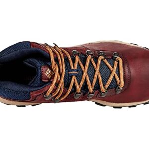 Columbia Men's Newton Ridge Plus II Waterproof Hiking Shoe, Madder Brown/Collegiate Navy, 9.5