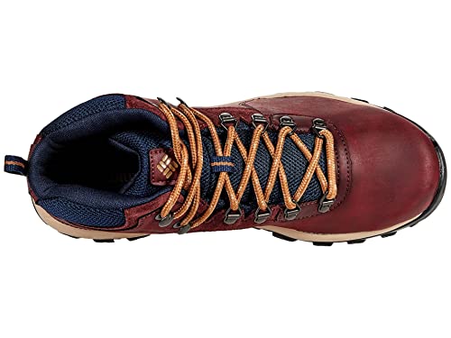 Columbia Men's Newton Ridge Plus II Waterproof Hiking Shoe, Madder Brown/Collegiate Navy, 9.5