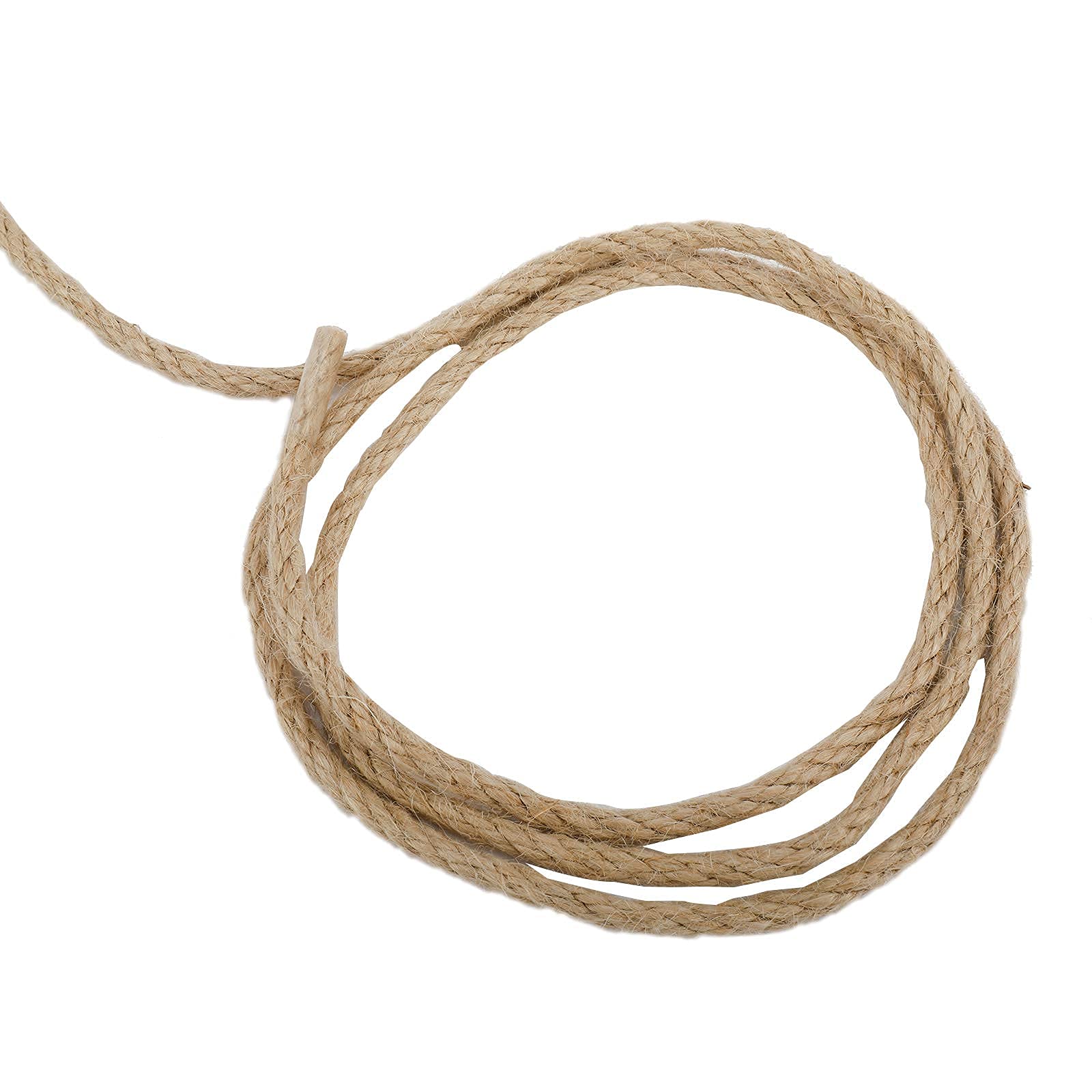 PetierWeit Natural Jute Twine Hemp Rope 164 Feet 6mm(1/4 Inch) Hemp Rope Soft Durable Rope Without Nasty Chemical Smell Excellent for Ribbon Wrap and Other Crafts Accessory