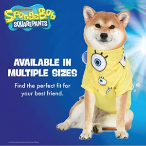 SpongeBob SquarePants for Pets Yellow Shirt for Dogs and Bandana Combo- Size Large | Soft and Comfortable Spongebob Clothes for Dogs- Lightweight T Shirt and Dog Bandana