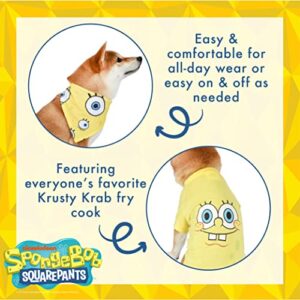 SpongeBob SquarePants for Pets Yellow Shirt for Dogs and Bandana Combo- Size Large | Soft and Comfortable Spongebob Clothes for Dogs- Lightweight T Shirt and Dog Bandana