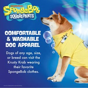 SpongeBob SquarePants for Pets Yellow Shirt for Dogs and Bandana Combo- Size Large | Soft and Comfortable Spongebob Clothes for Dogs- Lightweight T Shirt and Dog Bandana