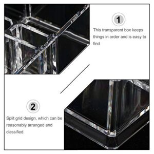 Hemoton Acrylic Condiment Containers Tea Caddy Holder Storage Bin Box Countertop Organizer Storage Station for Beverage Tea Bags Sweetener Coffee Sugar Packets Creamers Drink Pods