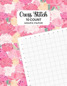 cross stitch graph paper 10 count: 100 x 140 squares with lines showing every 10 square for creating patterns embroidery needlework design