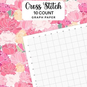 Cross Stitch Graph Paper 10 Count: 100 x 140 Squares with Lines Showing Every 10 Square for Creating Patterns Embroidery Needlework Design