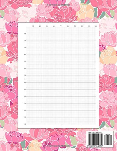 Cross Stitch Graph Paper 10 Count: 100 x 140 Squares with Lines Showing Every 10 Square for Creating Patterns Embroidery Needlework Design