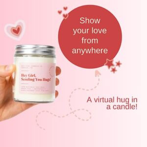 Hug in A Jar Candles Gifts for Women, Thinking of You Gift Candles, Sweet Fig + Grapefruit 10oz Long Lasting Aromatherapy Candle in Glass Jar with Gift Box