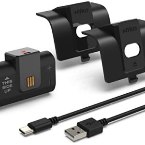 Nyko Power Kit for Xbox Series X, Xbox One and Xbox One Elite Controllers - Power Accessories: Rechargeable Battery Pack, 10 ft USB- C Cable and Replacement Battery Pack for Xbox 1 & Xbox Series X/S