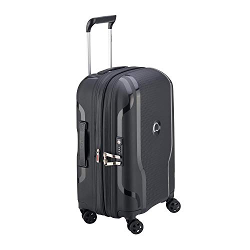 DELSEY Paris Clavel Hardside Expandable Luggage with Spinner Wheels, Black, Carry-On 19 Inch