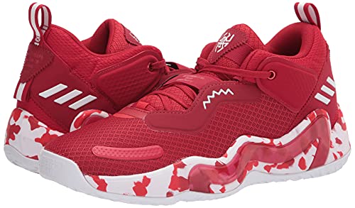 adidas Unisex D.O.N. Issue 3 Basketball Shoe, Team Power Red/White/Vivid Red, 9.5 US Men