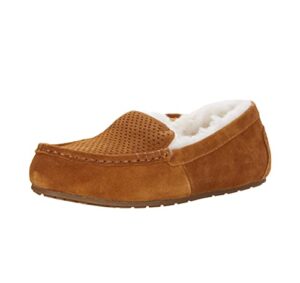 koolaburra by ugg women's lezly perf slipper, chestnut, 9