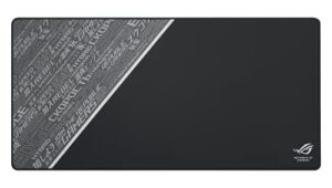 asus rog sheath black mouse pad | extra-large gaming surface mouse pad | pixel precise tracking | anti-fray stitched edges and non-slip rubber base (35.4 x 17.3 inches)