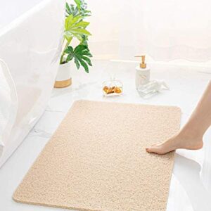 Non-Slip Bathtub Mat, 17x 30 Inch, Shower Mats for Bath Tub, PVC Loofah Bathroom Mats for Wet Areas, Quick Drying