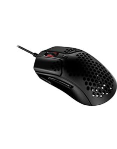 hyperx pulsefire haste – gaming mouse, ultra-lightweight, 59g, honeycomb shell, hex design, rgb, hyperflex usb cable, up to 16000 dpi, 6 programmable buttons,black