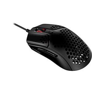 HyperX Pulsefire Haste – Gaming Mouse, Ultra-Lightweight, 59g, Honeycomb Shell, Hex Design, RGB, HyperFlex USB Cable, Up to 16000 DPI, 6 Programmable Buttons,Black