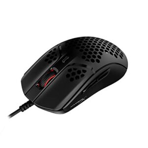 HyperX Pulsefire Haste – Gaming Mouse, Ultra-Lightweight, 59g, Honeycomb Shell, Hex Design, RGB, HyperFlex USB Cable, Up to 16000 DPI, 6 Programmable Buttons,Black