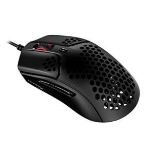 HyperX Pulsefire Haste – Gaming Mouse, Ultra-Lightweight, 59g, Honeycomb Shell, Hex Design, RGB, HyperFlex USB Cable, Up to 16000 DPI, 6 Programmable Buttons,Black