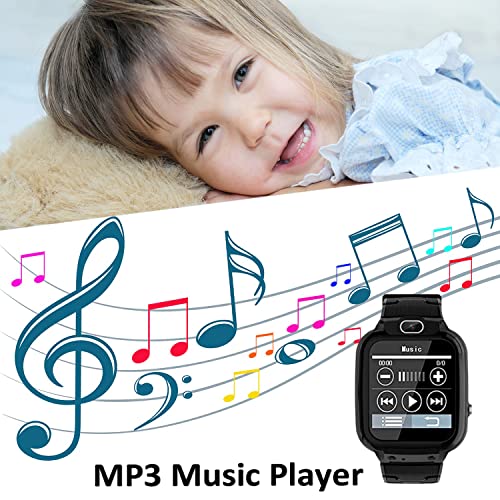 HAPPINNO Kids Video Player & Recorder, Smart Watch for Girls Boys with Music MP3 Player 7 Games Camera,Stopwatch,Timer, Age 3-10 Years,Birthday,Fesitival Gift