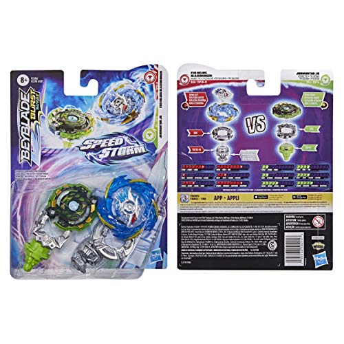 BEYBLADE Burst Surge Speedstorm Evo Helios Blazebringer and Jormuntor J6 Spinning Top Dual Pack - 2 Battling Game Top Toy for Kids Ages 8 and Up