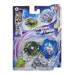 BEYBLADE Burst Surge Speedstorm Evo Helios Blazebringer and Jormuntor J6 Spinning Top Dual Pack - 2 Battling Game Top Toy for Kids Ages 8 and Up