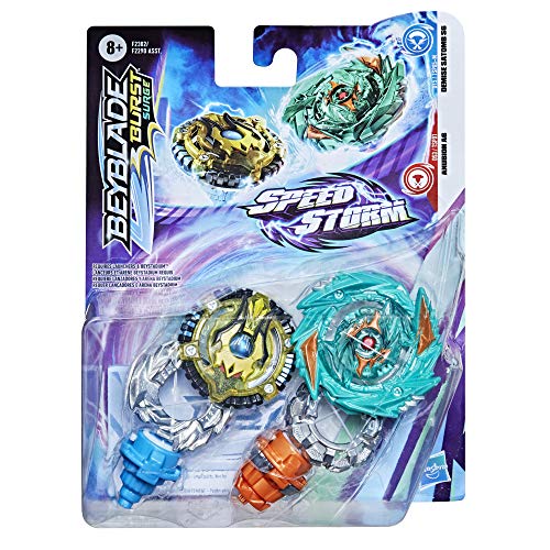 BEYBLADE Burst Surge Speedstorm Demise Satomb S6 and Anubion A6 Spinning Top Dual Pack -- 2 Battling Game Top Toy for Kids Ages 8 and Up