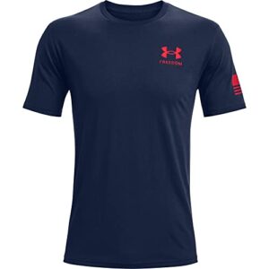 Under Armour Men's New Freedom Flag T-Shirt , Steel Medium Heather (035)/Black , X-Large