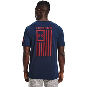 Under Armour Men's New Freedom Flag T-Shirt , Steel Medium Heather (035)/Black , X-Large