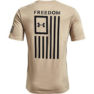 Under Armour Men's New Freedom Flag T-Shirt , Desert Sand (290)/Black , Large