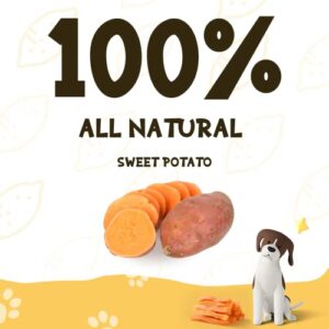 ASMPET Sweet Potato Dog Treats Fries, Healthy Natural Low Fat Grain Free Treats, Gluten Free Vegetarian Snack Gift for Small Medium & Large Dogs, Vegan Dog Chews 11 Ounce