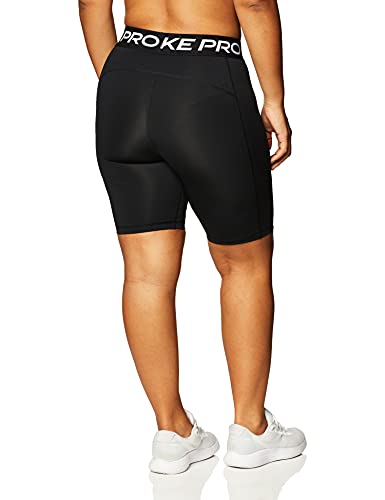 Nike Women's Pro 8 Training Shorts, Black/White, Medium