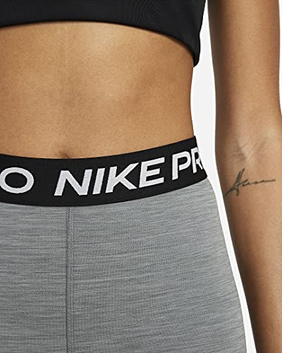 Nike Pro 365 Women's High-Rise 7" Shorts (Smoke Grey/Heather/Black/Black, MD 7)