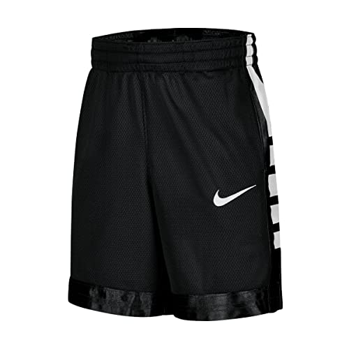 Nike Boy's Dry Shorts Elite Stripe (Little Kids/Big Kids) Black/White MD (10-12 Big Kid)