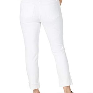 Riders by Lee Indigo Women's Fringe Cuff Boyfriend Jean, White, 12