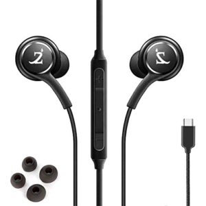 ZAMZAM PRO Stereo Headphones Compatible with Your Bose Earbuds 500 True with Hands-Free Built-in Microphone Buttons + Crisp Digital Titanium Clear Audio! (USB-C/PD)