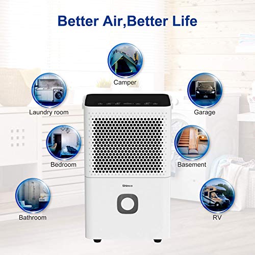 Shinco 30 Pints Dehumidifier for Home and Basements, 1500 Sq.Ft Dehumidifier with Drain Hose, Auto or Manual Drainage, Auto Defrost, Quietly Remove Moisture, Activated Carbon Filter, 24HR Timer