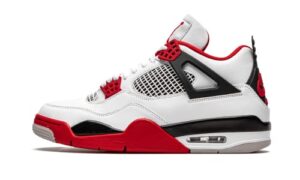 nike men's air jordan 4 retro fire red 2020", white/fire red/black/tech grey, 13