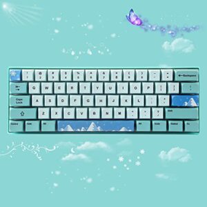 BOYI 60% Mechanical Gaming Keyboard,BOYI 61 Mini RGB Cherry MX Switch PBT Keycap 60% RGB Mechanical Gaming Keyboard (Ice Colors, Cherry MX Brown Switch)